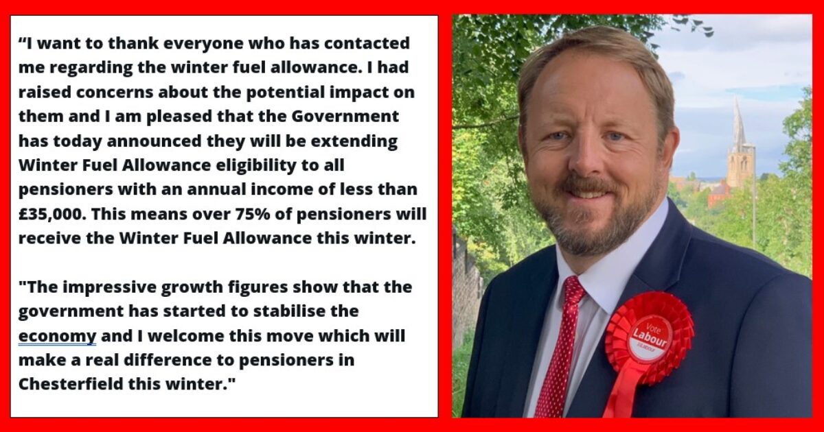 Statement regarding the Winter Fuel Allowance - Toby Perkins Labour MP ...